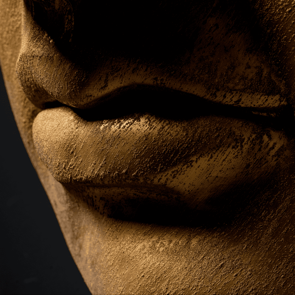 Gold Face Wall Art | Luxurious Modern Decor | Evolution Fires