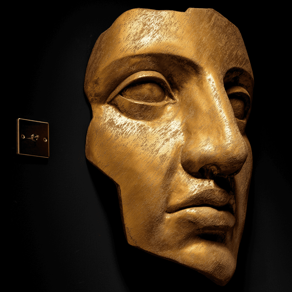 Gold Face Wall Art | Luxurious Modern Decor | Evolution Fires
