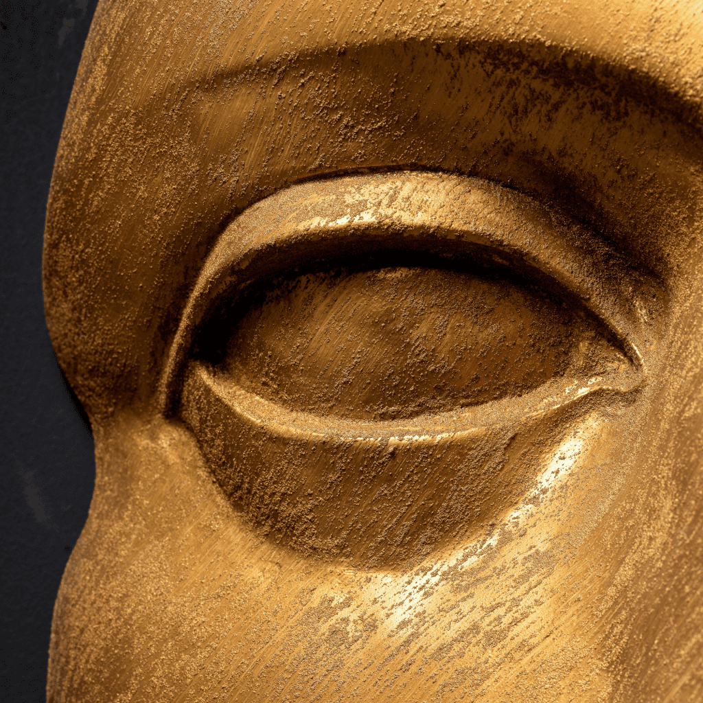 Gold Face Wall Art | Luxurious Modern Decor | Evolution Fires