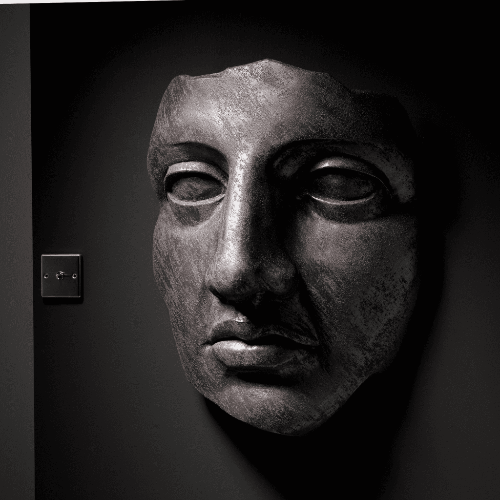 The Face Bronze Wall Art | Venetian Plaster Décor | Evolution Fires