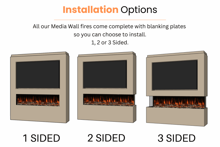 Advance Series 1800 Media Wall Electric Fireplace | Evolution Fires | Evolution Fires
