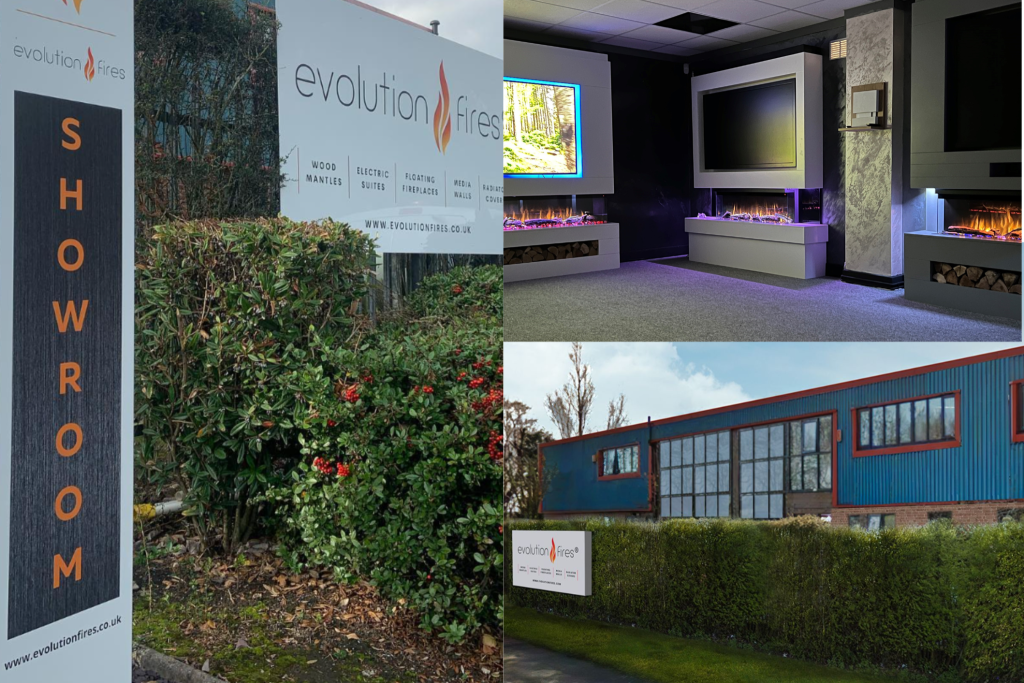 Evolution Fires Vegas Black Wall Mounted Electric Fireplace | Evolution Fires