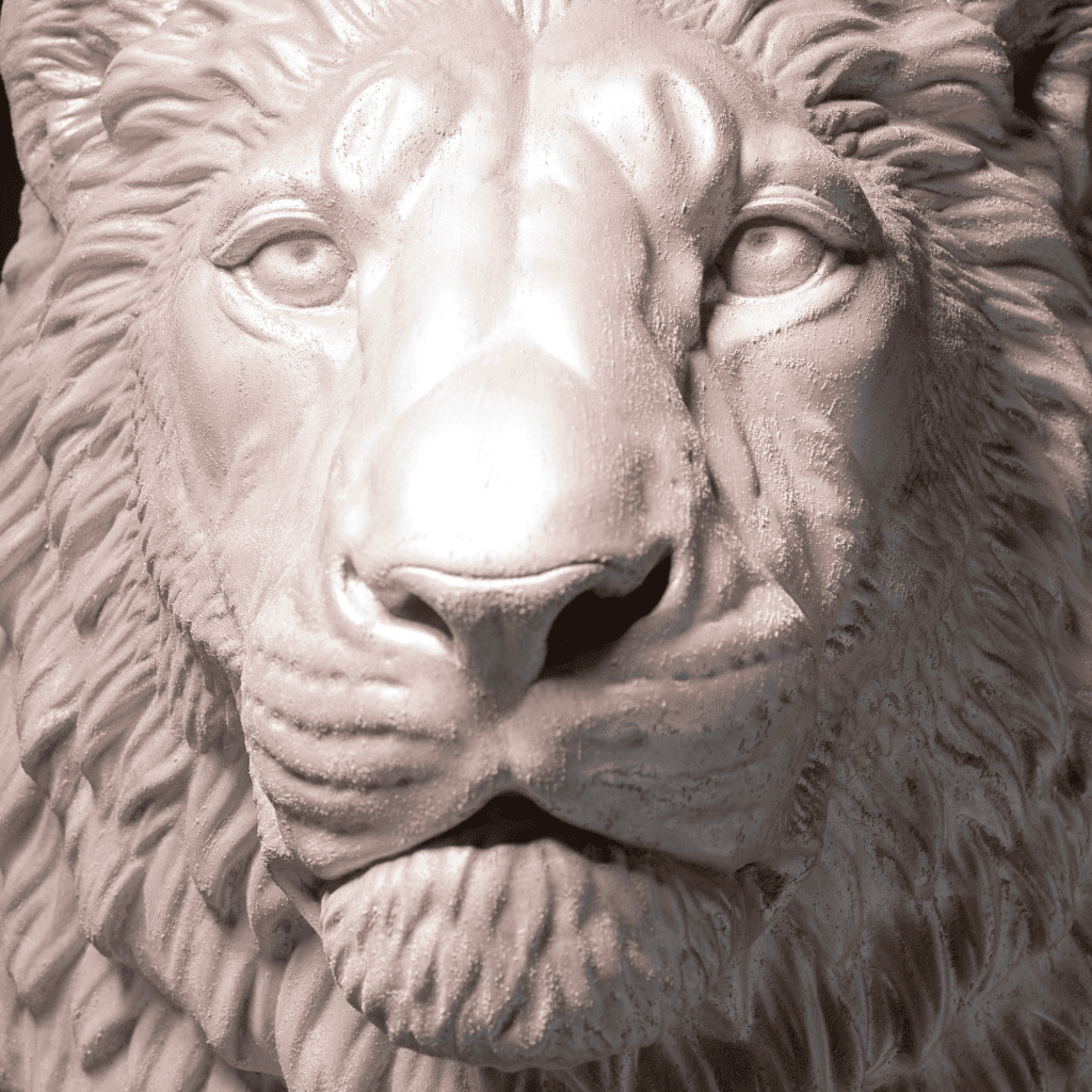 Pearl Lion Head Wall Art – Elegant Decorative Piece | Evolution Fires
