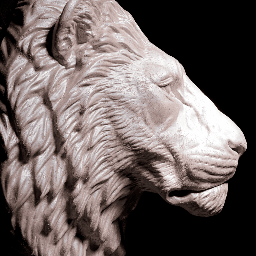 Pearl Lion Head Wall Art – Elegant Decorative Piece | Evolution Fires