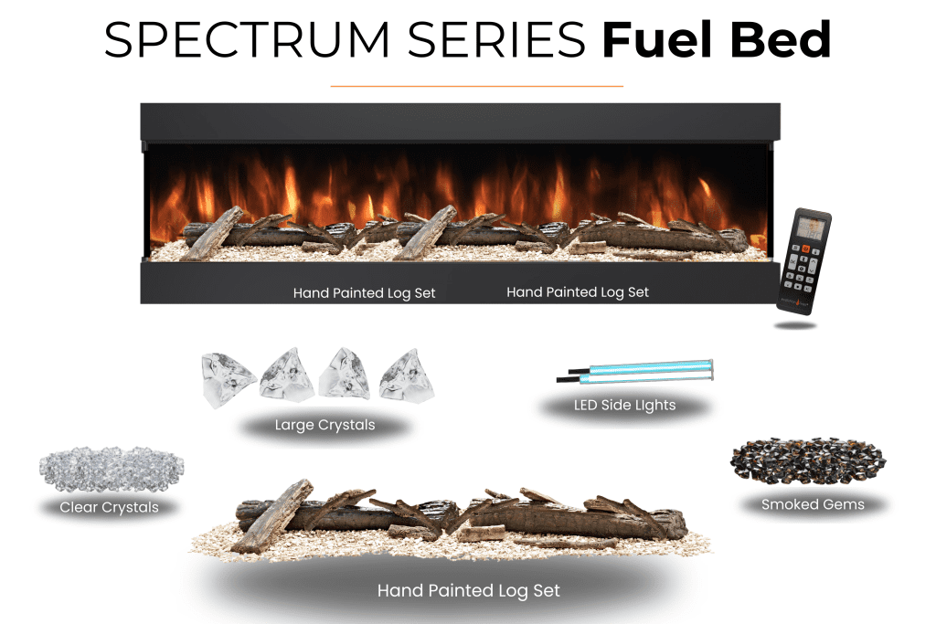 Spectrum Series 60" Media Wall Electric Fireplace | Evolution Fires ...