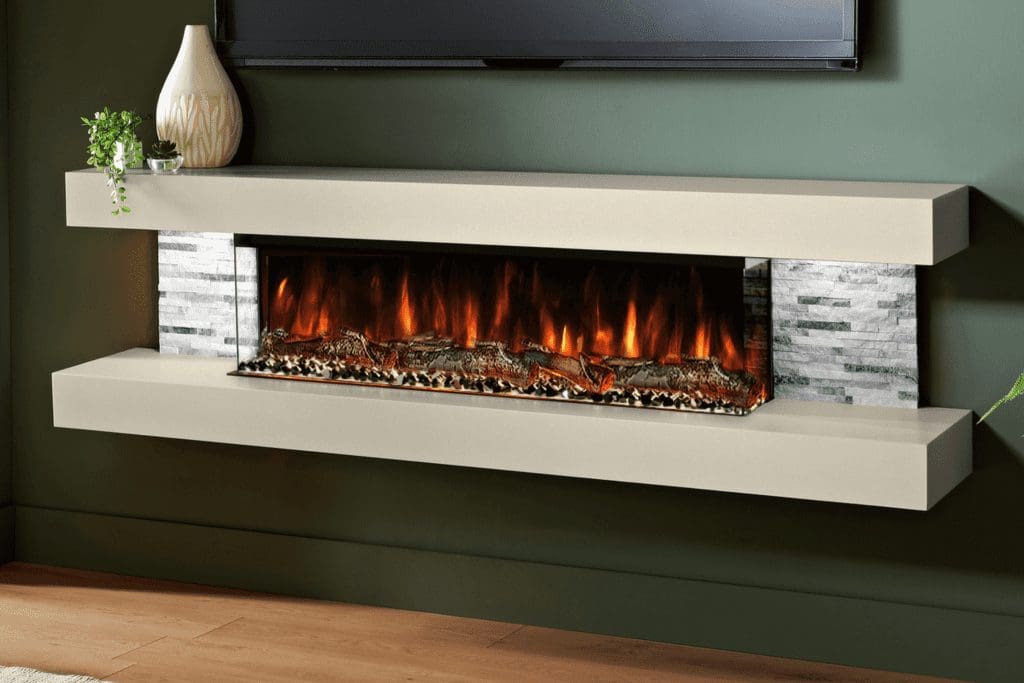 Evolution Fires Vegas Cream Wall Mounted Electric Fireplace | Evolution ...