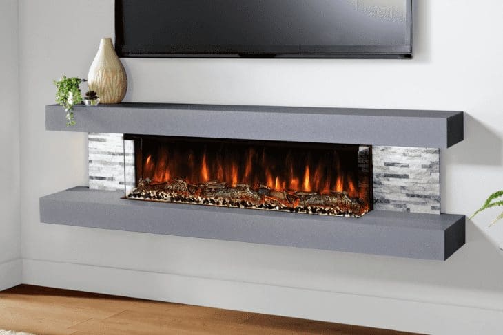 Evolution Fires Vegas Grey- Wall Mounted Electric Fireplace | Evolution ...