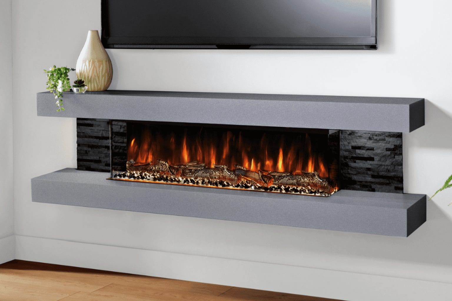 Evolution Fires Vegas Grey- Wall Mounted Electric Fireplace | Evolution ...