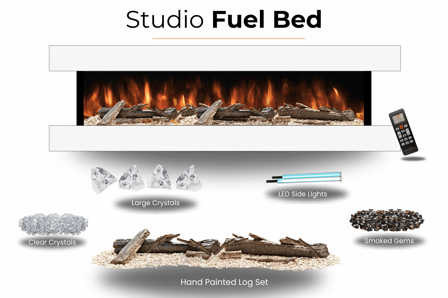 Spectrum Series 60" Media Wall Electric Fireplace | Evolution Fires ...